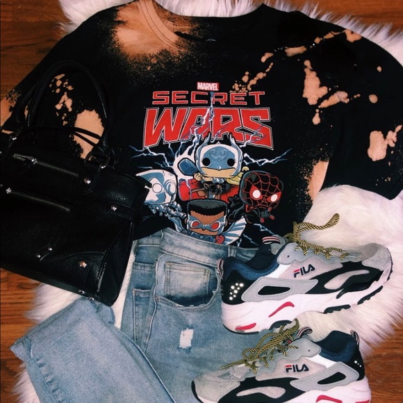 Funko | Tops | Vintage Marvel Bleached Tshirt | Poshmark